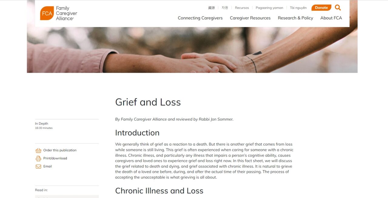 Family Caregiver Alliance Resource Hub | Take Care